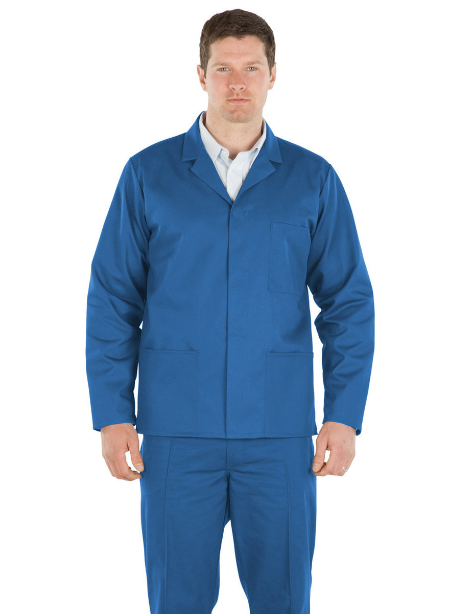 Harveys JK10 Front Stud Polycotton General Workwear Blue Driver Jacket – North Sea Workwear