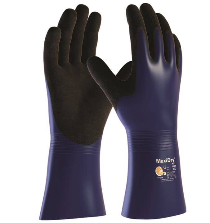 ATG Gauntlet MaxiDry Plus 56-530 Chemical Protection High Grip Gloves ...