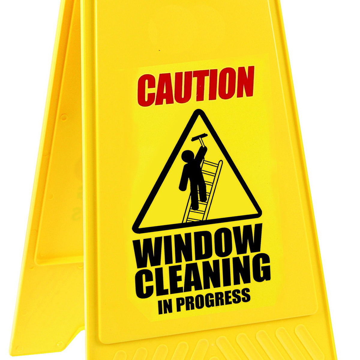 Contico PS124WIND Caution Window Cleaning Sign Yellow – North Sea Workwear