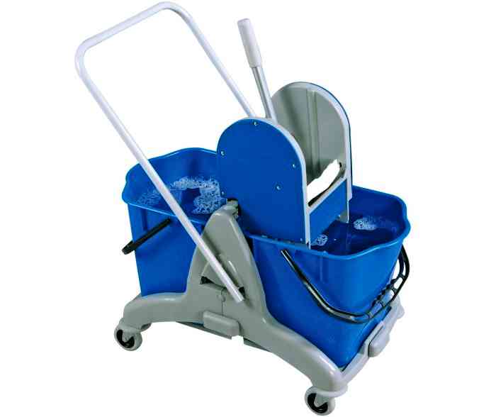 Robert-Scott Double Bucket Mopping Trolley 25L Blue – North Sea Workwear