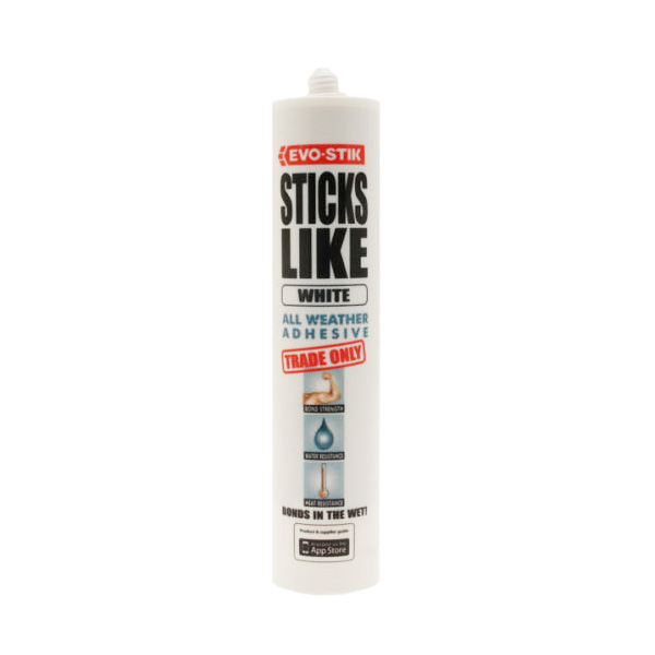 Bostik Evo-Stik Sticks Like All Weather Adhesive 310ml Cartridge White ...