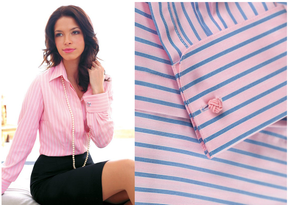 Brook Taverner Solaro Long Sleeve Pink\Blue Ladies Blouse, Size - 12 ...