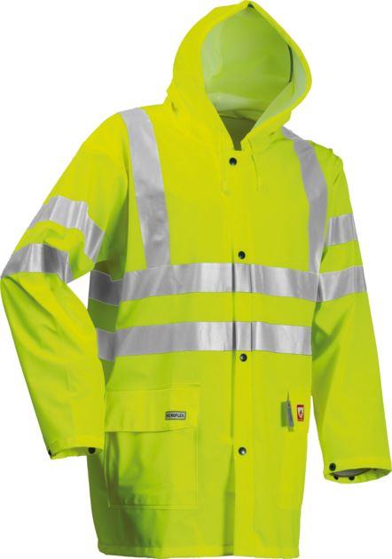 Lyngsoe FR-LR55 Men FR Rain Jacket Flame Retardant Waterproof High Vis ...