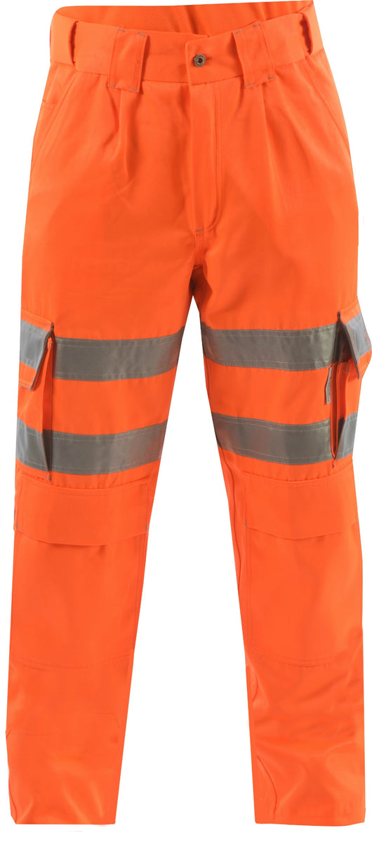 GN610 Hi Vis Rail Cargo Work Trousers GO\RT 3279 – North Sea Workwear