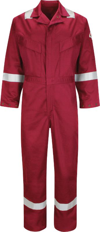 Bulwark CAD6 FR Coverall Hi Vis Flame Resistant Anti-Static 350Gsm Red ...