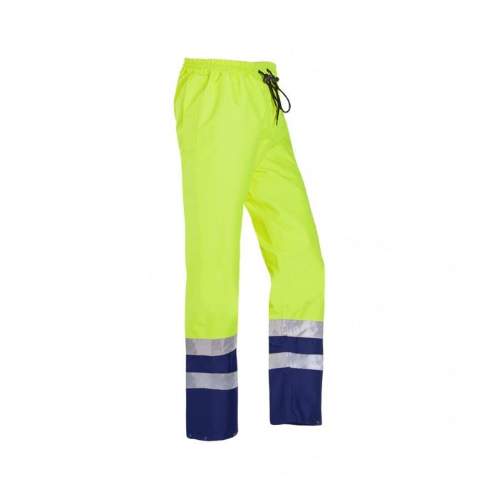 Sioen Tarviso Hi Vis Waterproof Rain Trousers 5841 Yellow/Navy – North ...