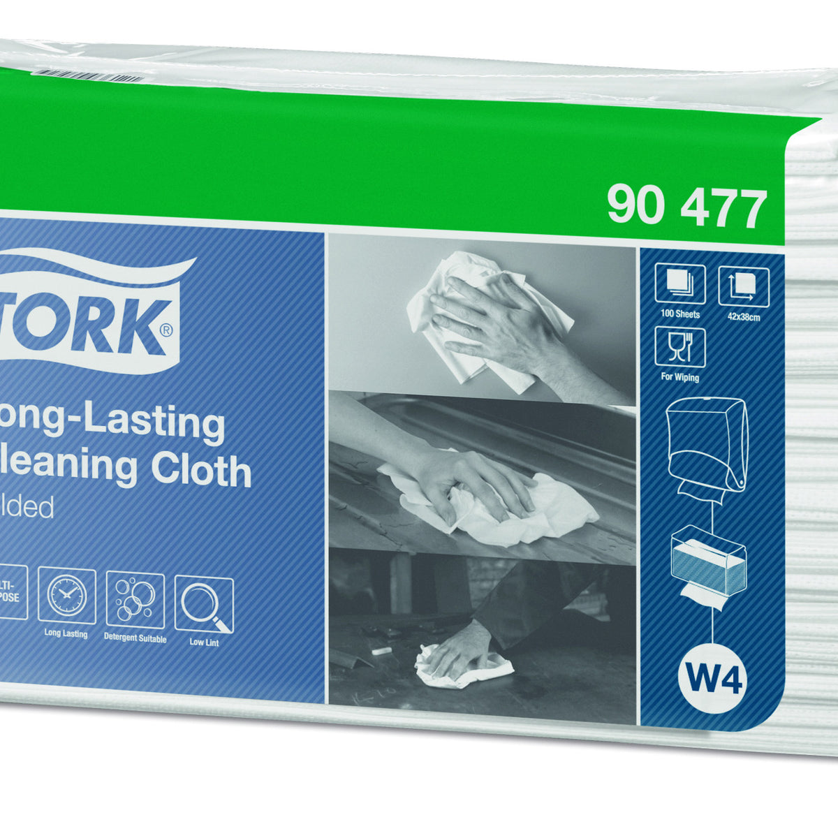 Tork 90477 White Long Lasting Cleaning Cloth, Pack 5 x 100 – North Sea ...